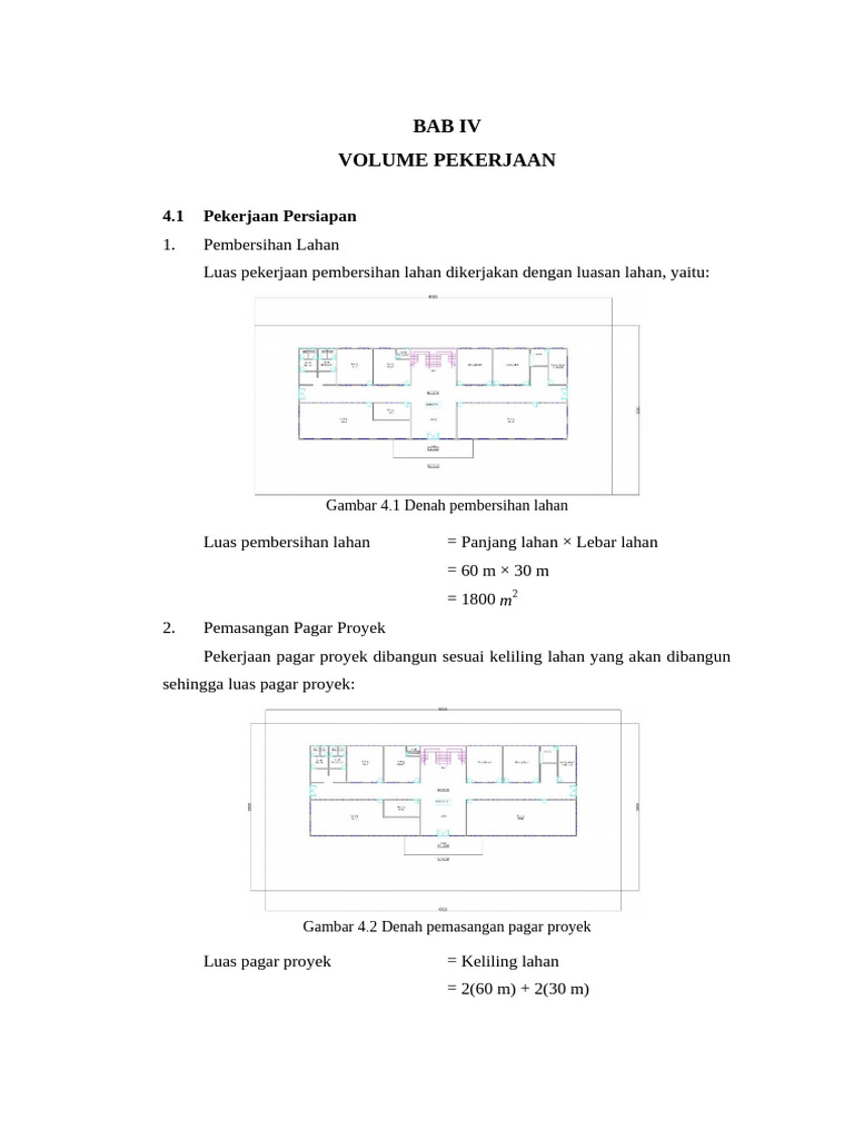 Rincian Volume Pekerjaan Konstruksi | PDF | Sains & Matematika ...