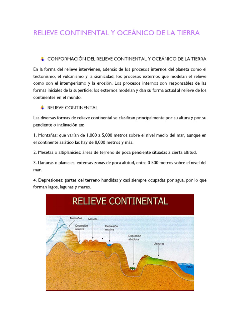Formas de relieve: planicies y altiplanicies | PDF | Terreno | Fondo ...