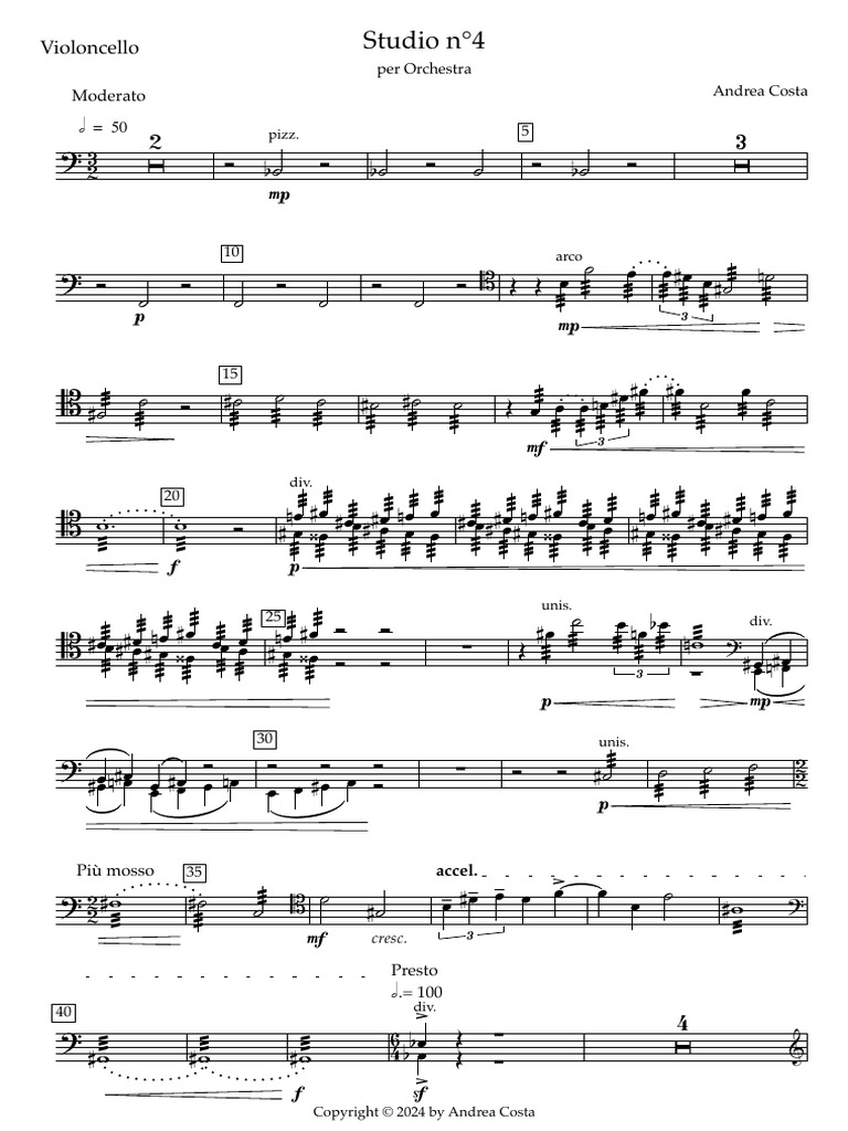 Studio N. 4 2 - Violoncello - 2024-09-18 2204 - Violoncello | PDF