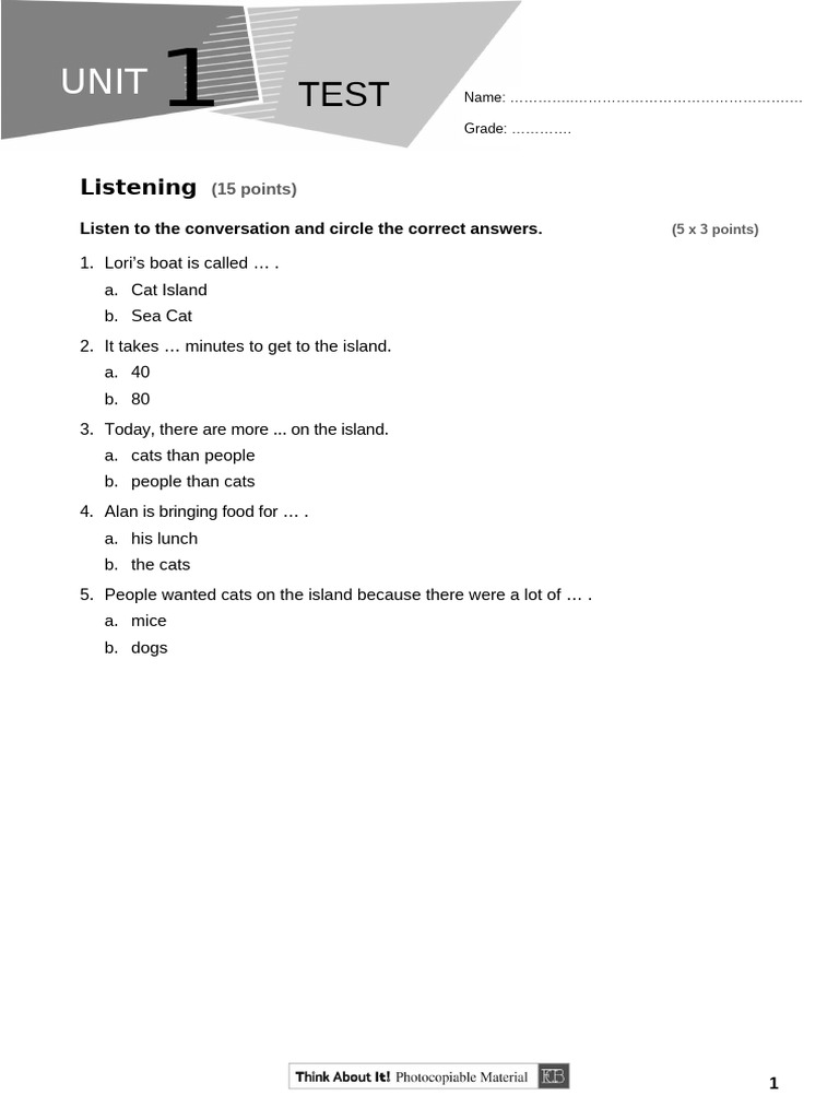 Elm Doc Tai Unit 1 Test | PDF