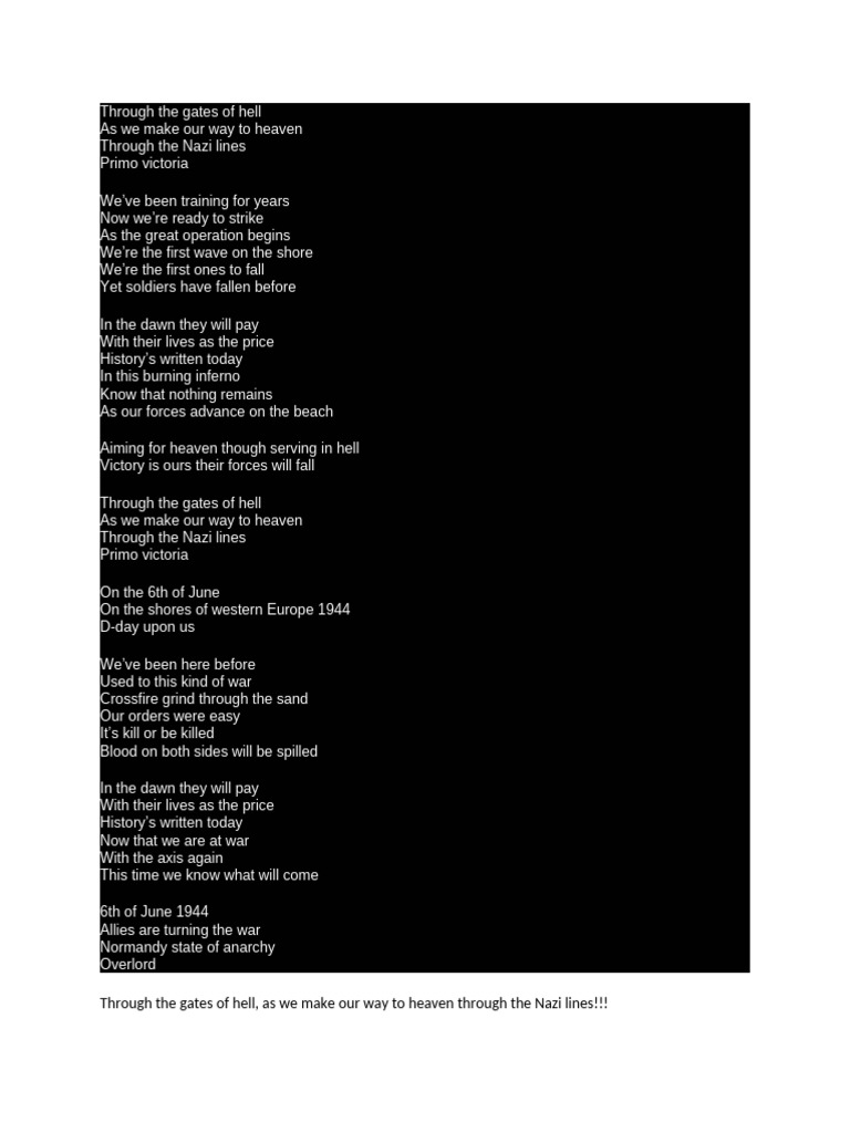 D-Day 1944: Normandy Invasion Poem | PDF | History