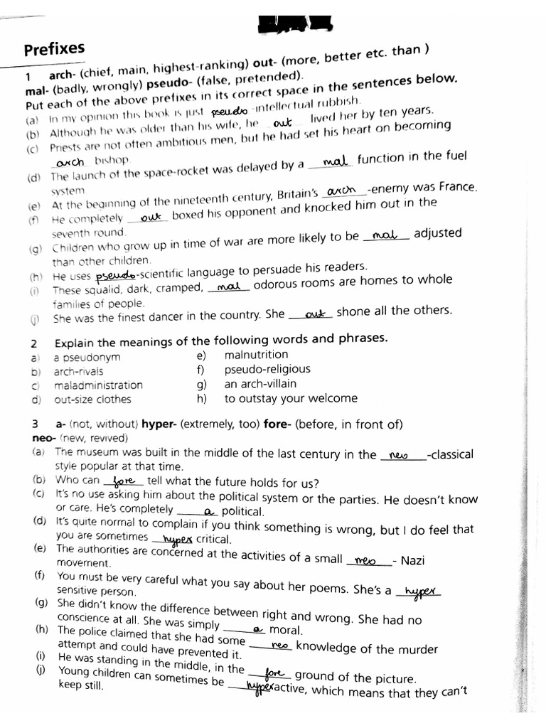 Word Formation Exercises 2 | PDF