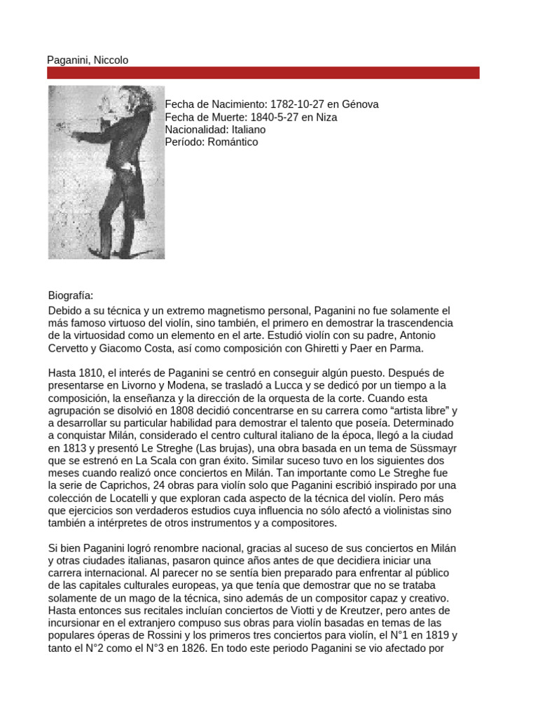 Paganini | PDF | Música clásica