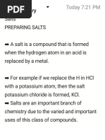 How to Prepare Soluble Salts | PDF | Salt (Chemistry) | Solubility
