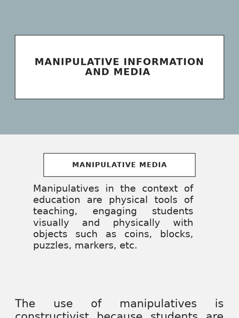 Manipulative Information and Media | PDF | Art