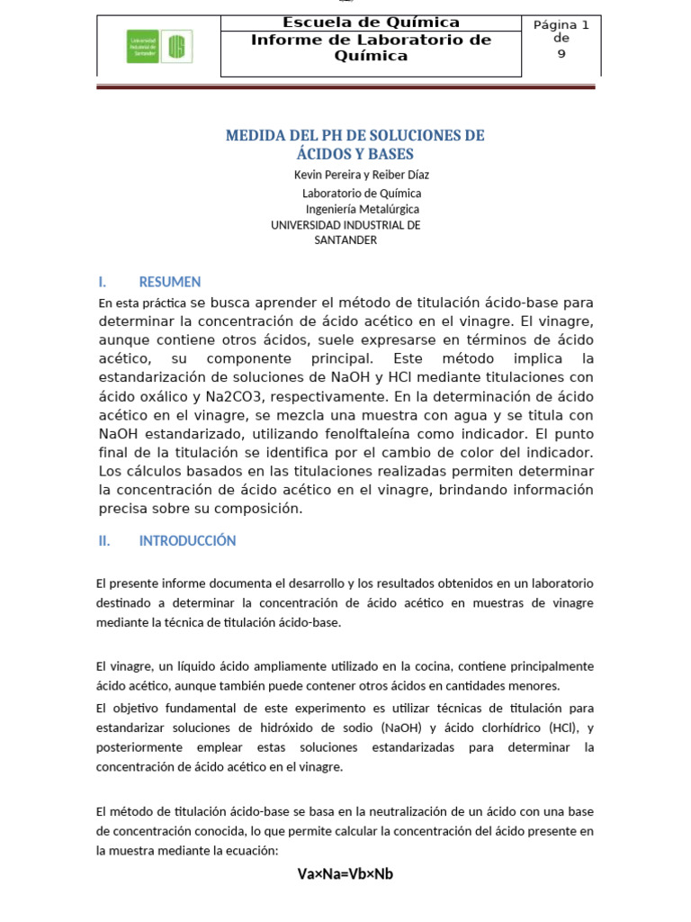 Informe 7 Del Lab QM | PDF | Valoración | Química
