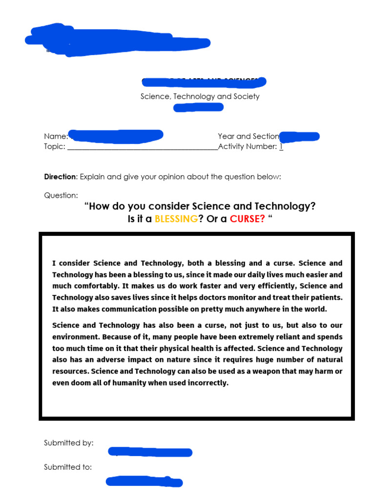 Is Technology A Blessing or A Curse | PDF | Social Science