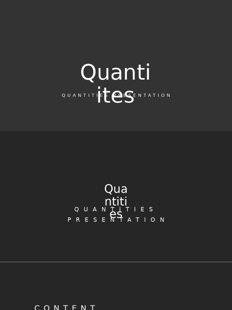 Quantities Free Presentation | PDF