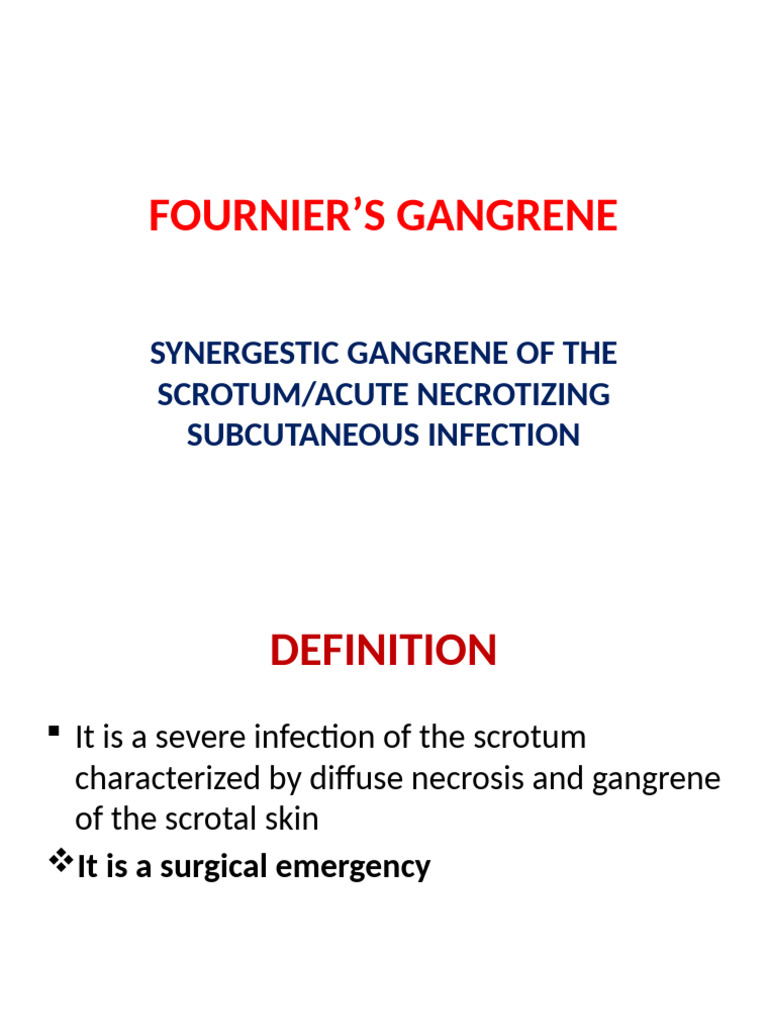 Fourniers Gangrene | PDF