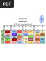 Time Table 2024 -2025 | PDF