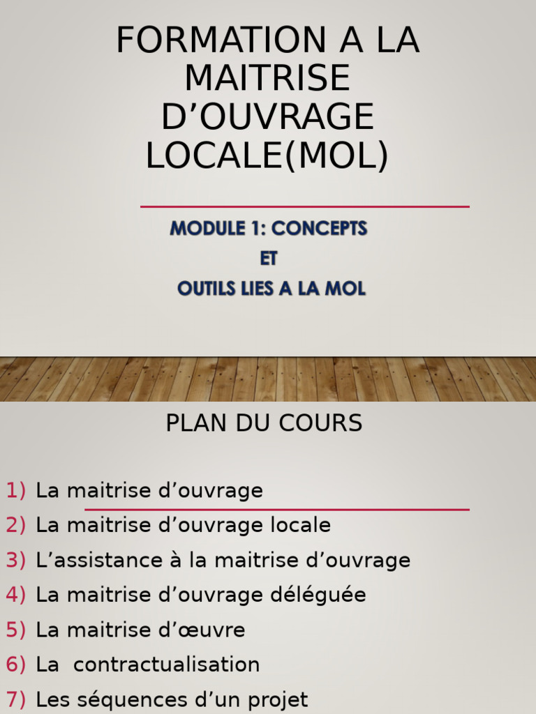 FORMATION A LA MOL - Module 1 | PDF | Affaires