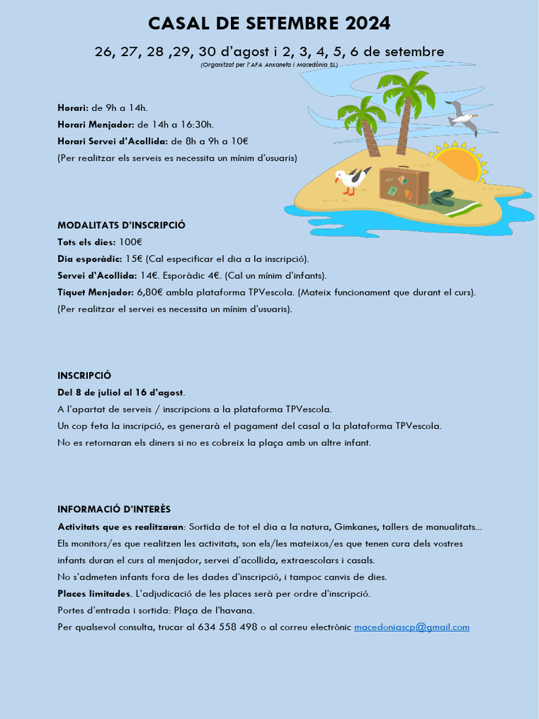 Casal de Setembre 2024 | PDF