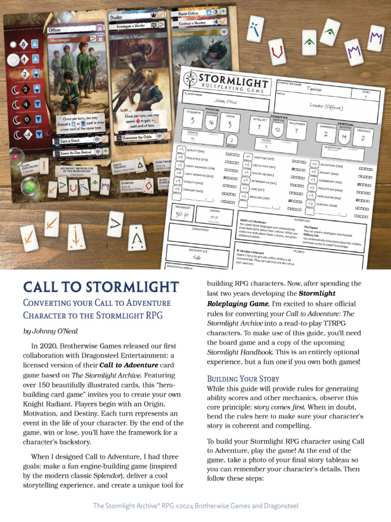 Call To Stormlight Conversion Guide | PDF