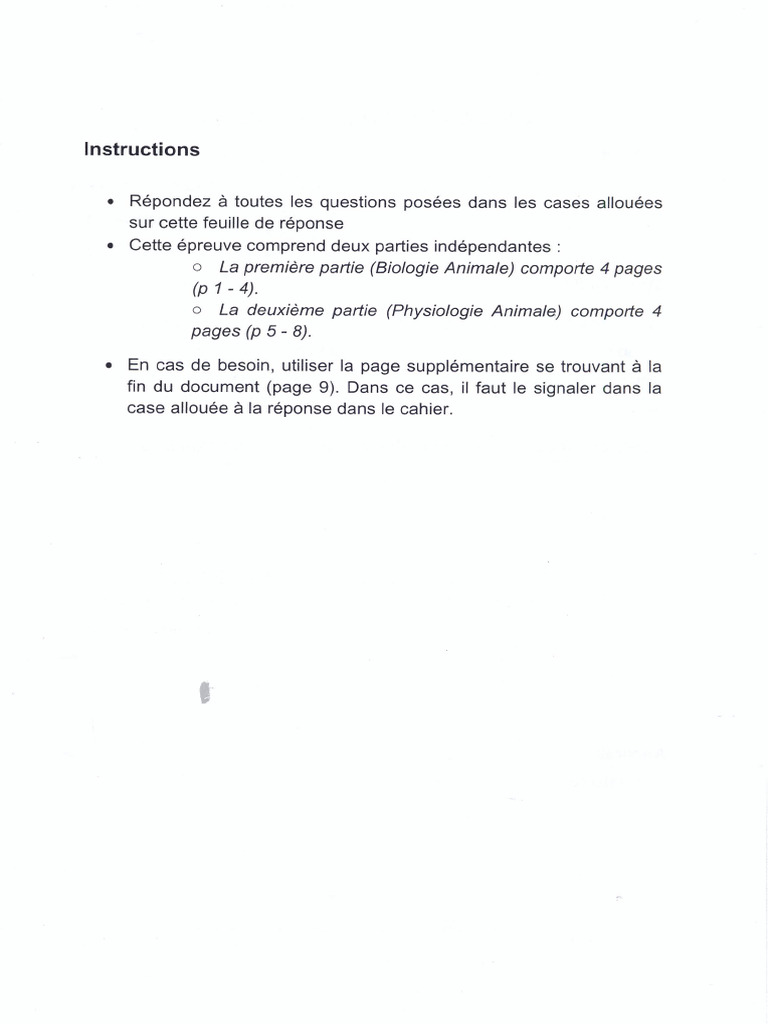 2018.BG - Biologie Animale | PDF