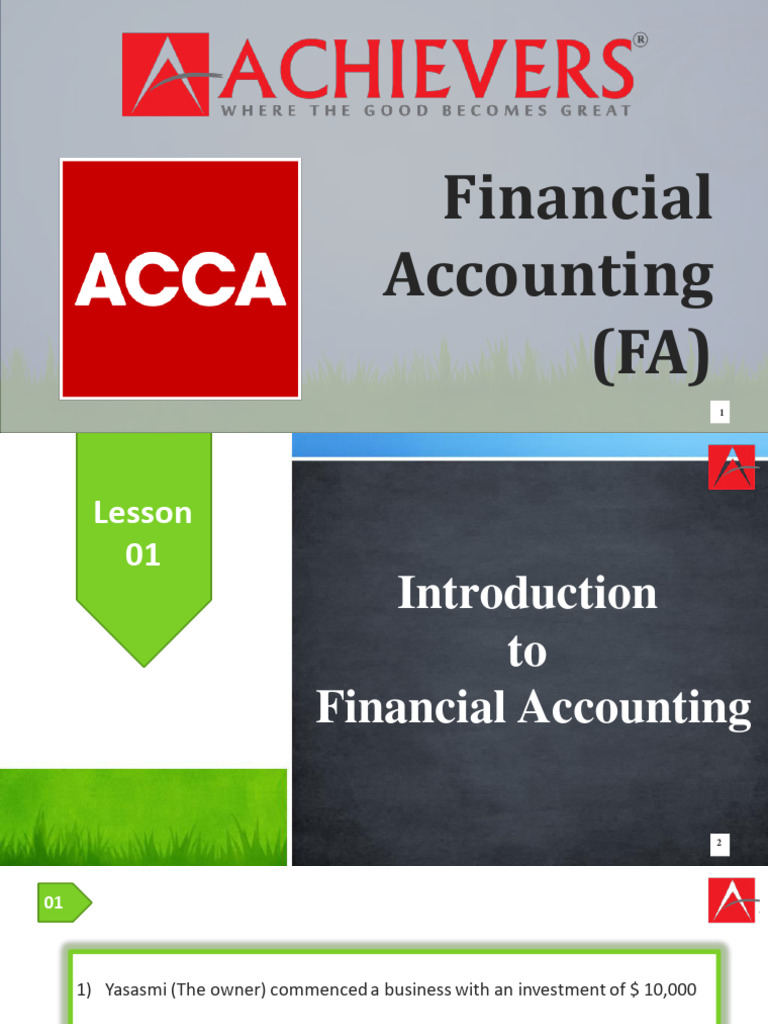 FA - Introduction To Accounting | PDF