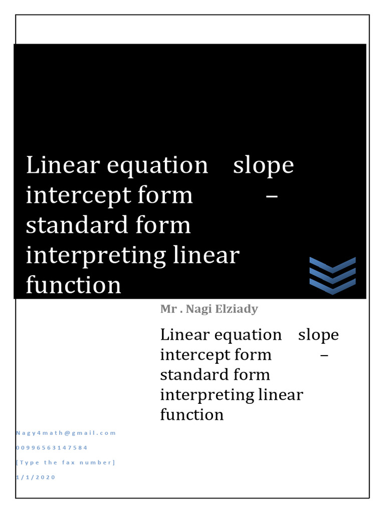 SAT Math Course: Linear Equations Guide | PDF | Algebra | Mathematics