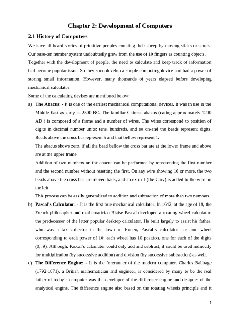 Chapter 2 Development of Computers | PDF | Integrated Circuit | Computer Program