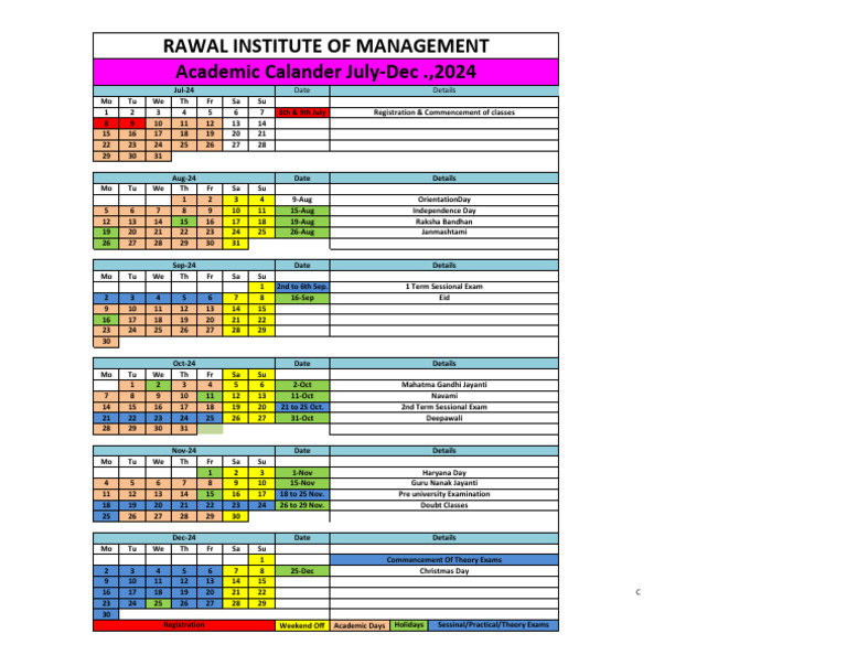 DU Academic Calendar 2024-25 Overview | PDF | Academic Term