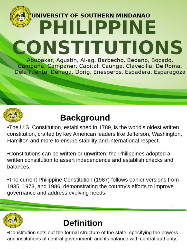 Philippine Constitution | PDF | President Of The Philippines | World ...