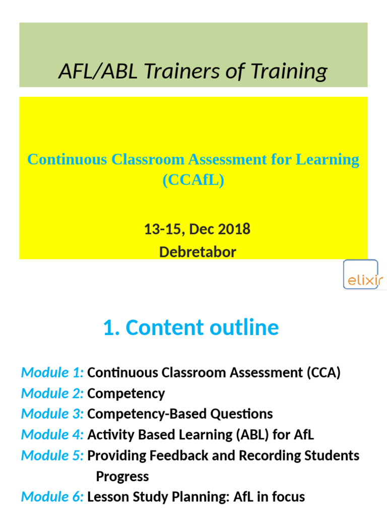 AFL ABL Traning Mizan | PDF | Educational Assessment | Learning