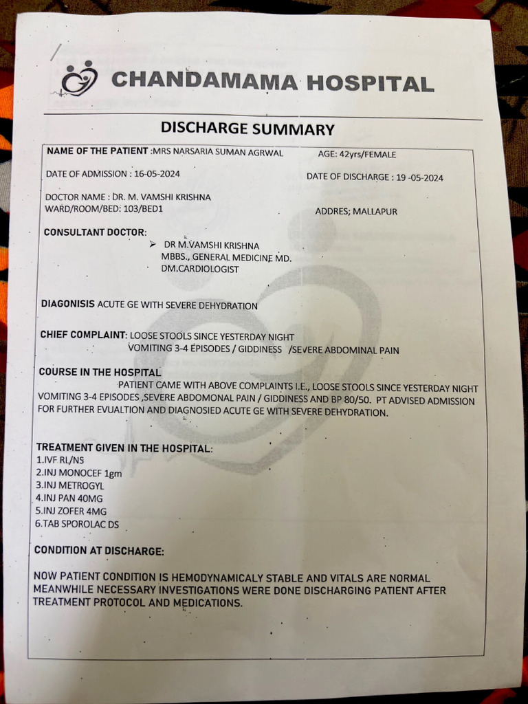 Discharge Summary | PDF | Health Care | Gastroenterology