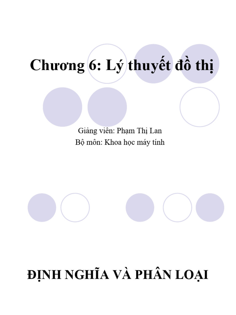 Chuong 6. Ly Thuyet Do Thi - P1 | PDF