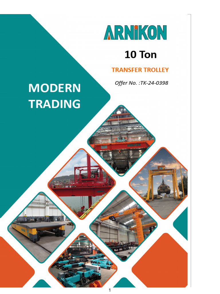 10 Ton Transfer Trolley Specifications | PDF | Crane (Machine) | Welding