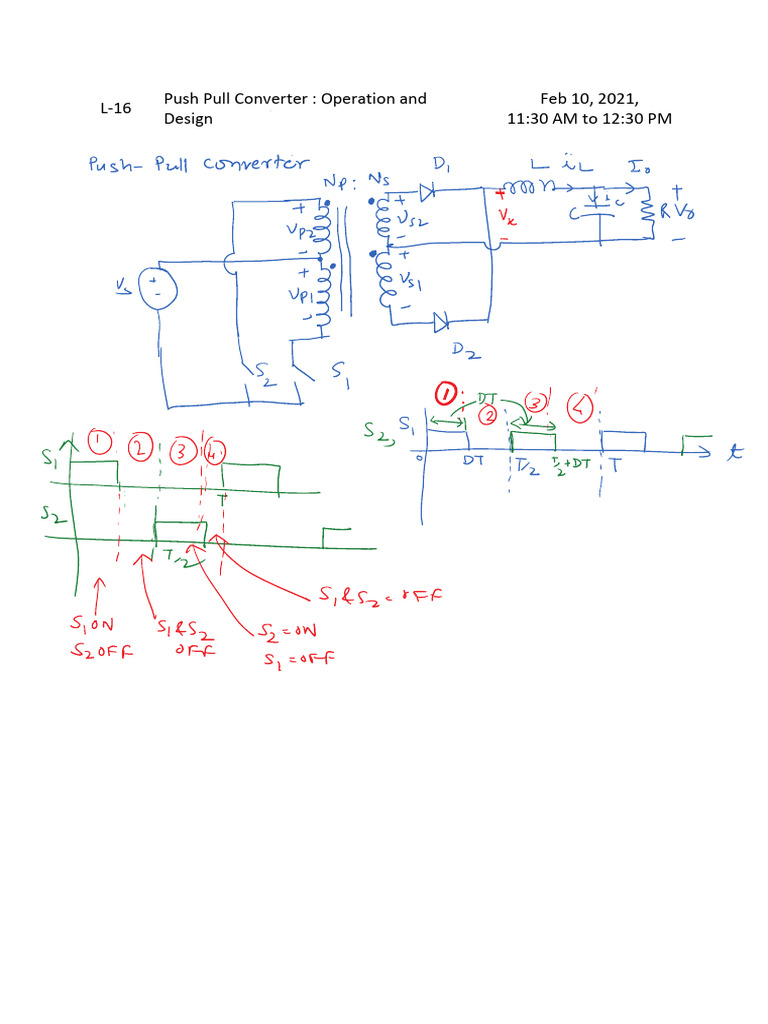 L16 - L17 Push Pull Converter Operation and Design | PDF | Science & Mathematics