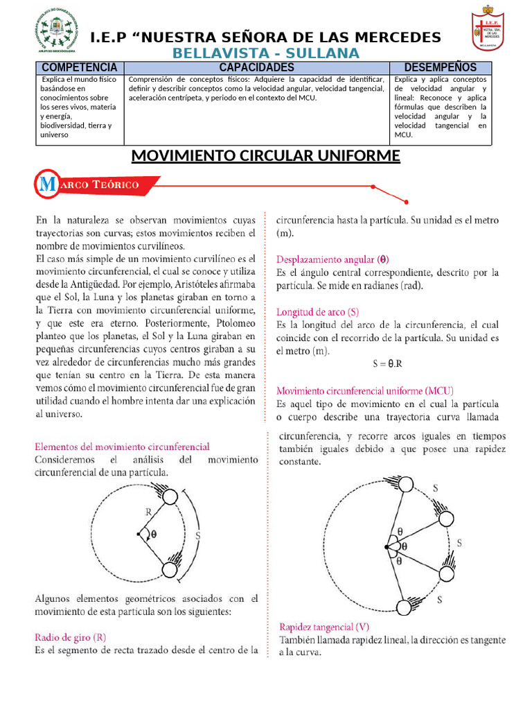 Movimiento Circular Uniforme | PDF