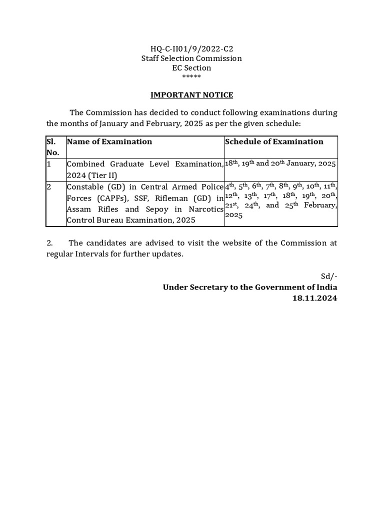 Important Notice CGL CTGD 191124 | PDF