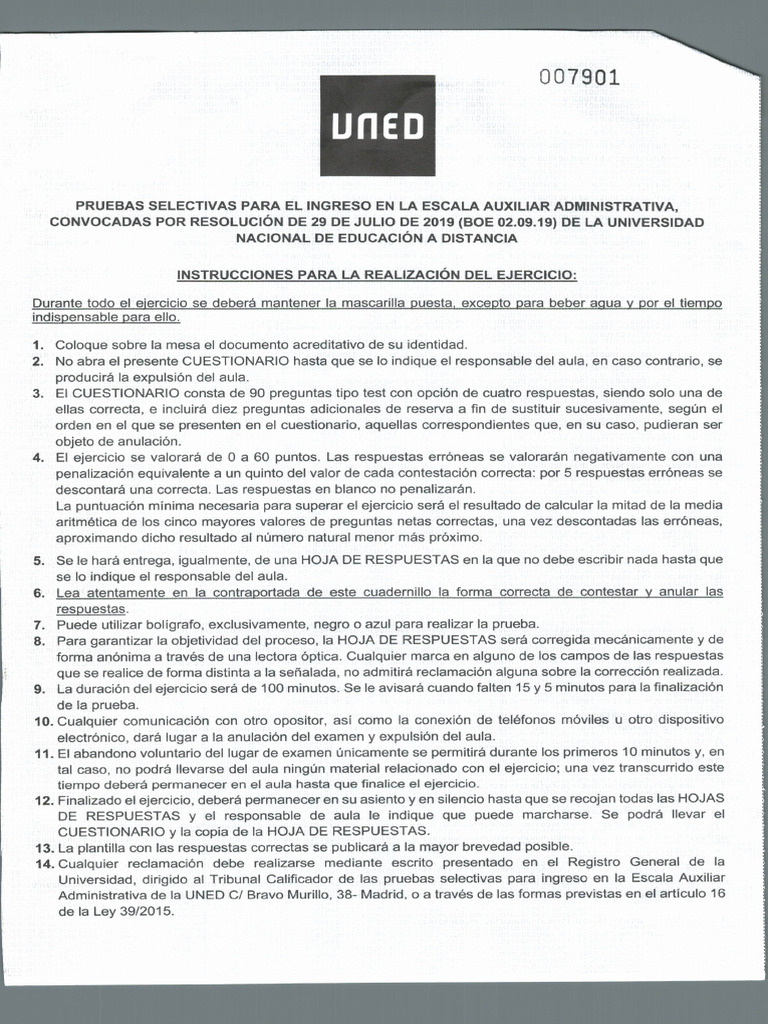 1 examen C2 UNED 2021 | PDF