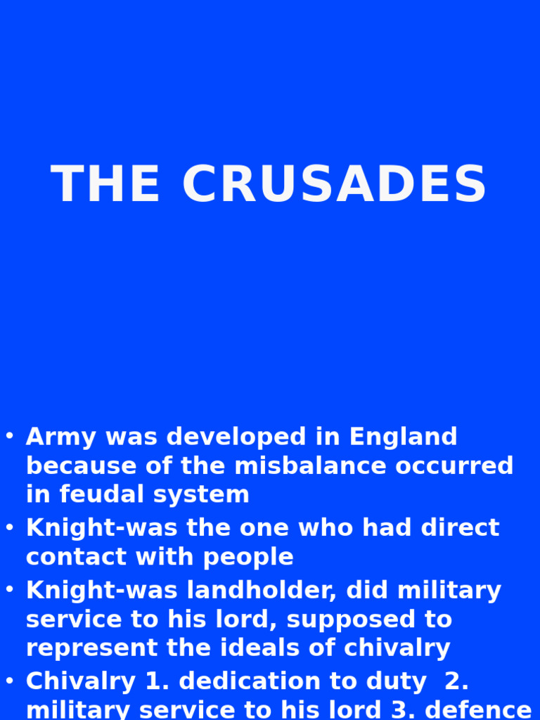 The Crusades: Causes and Impact | PDF | Crusades | Knight