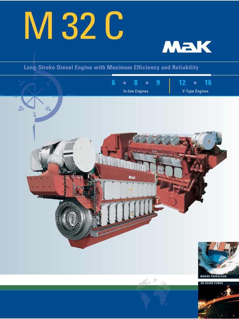 M 32 C Diesel Engine Overview | PDF | Engines | Pump