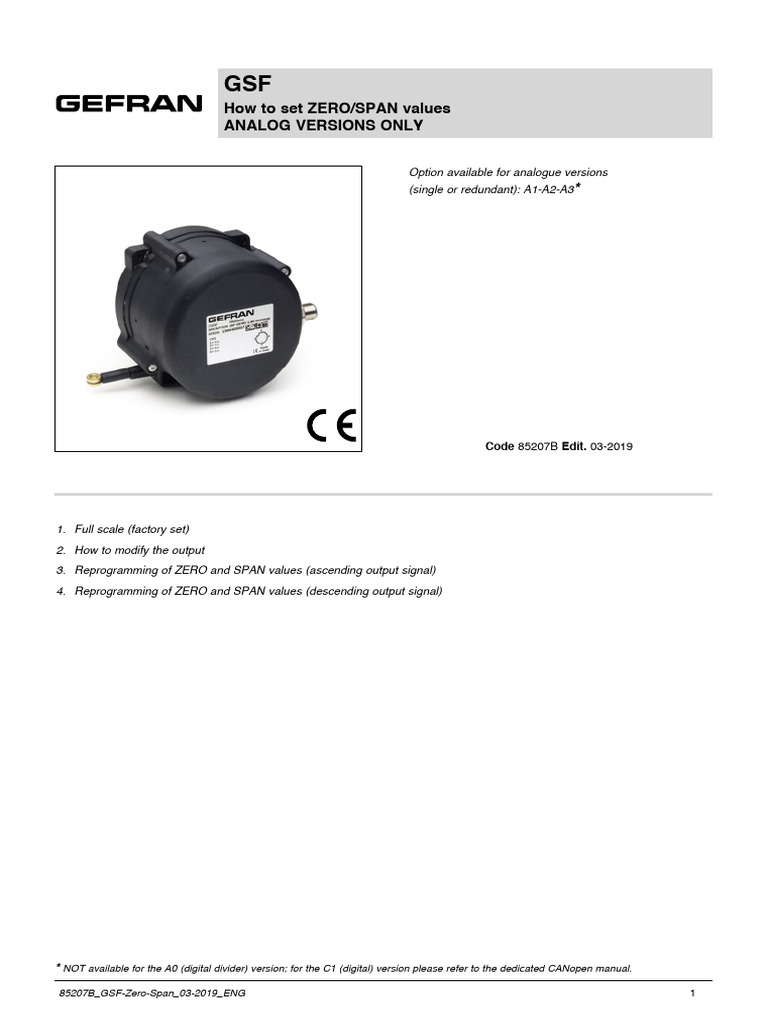 85207B_MAN_GSF-ZERO_SPAN_03-2019_ENG | PDF | Computer Engineering ...