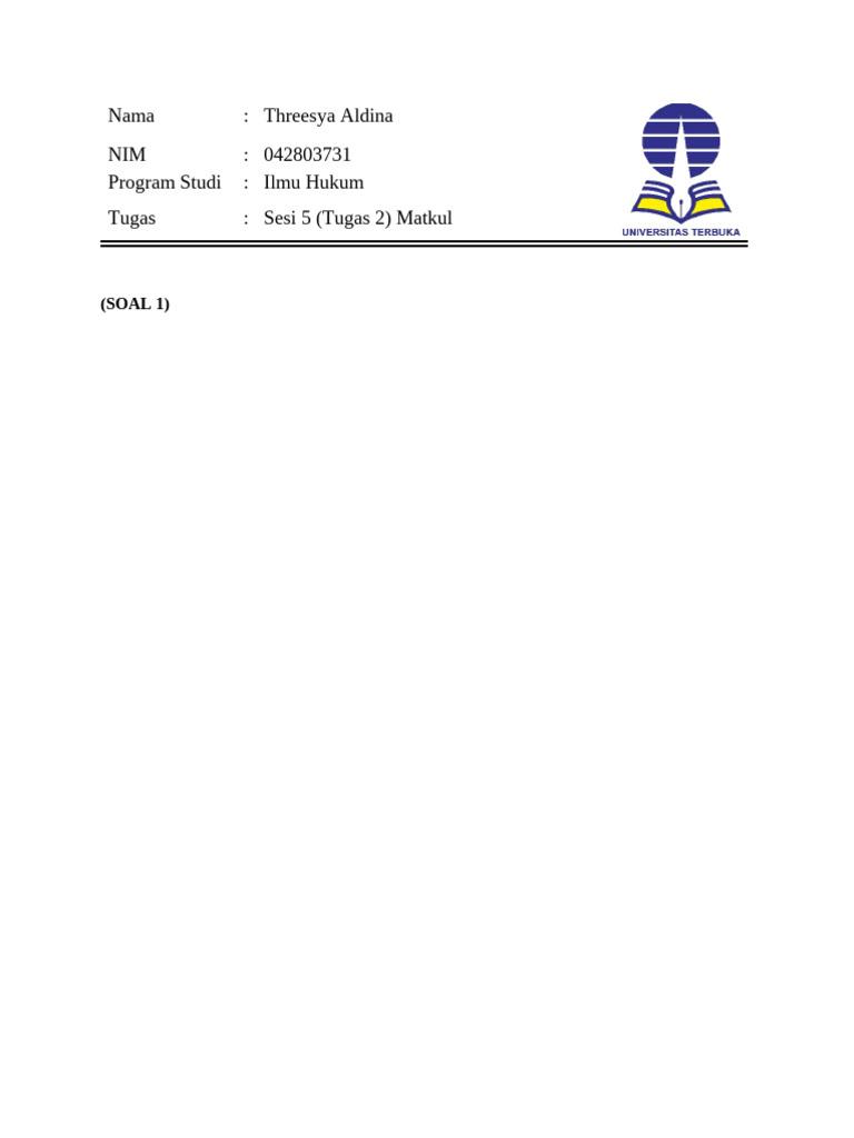 Template Header Tugas 1111 | PDF