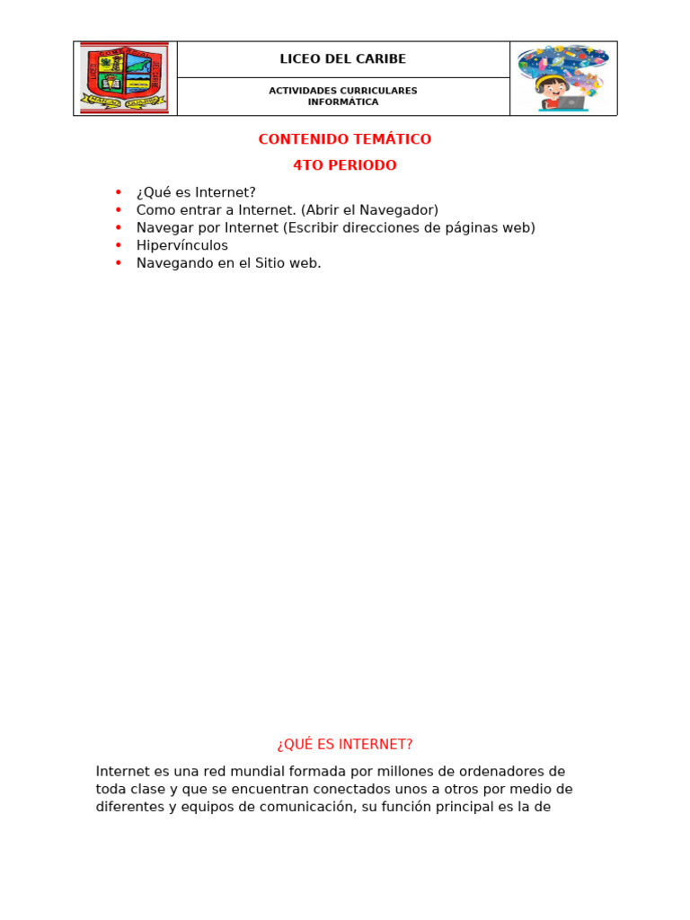 CLASES 4TO PERI 2° (Autoguardado) | PDF | Internet | Red mundial