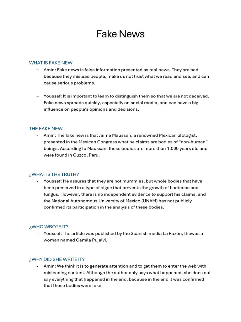 Fake News Script | PDF | Media Analysis | Media Manipulation
