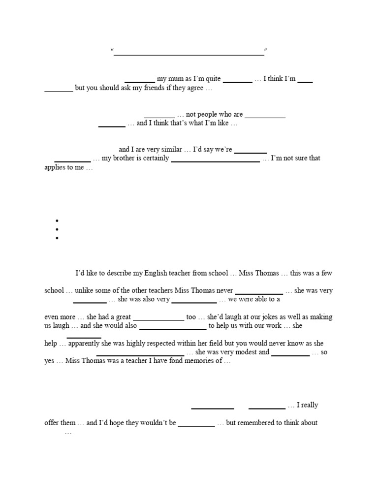 ILETS Sample Speaking About Personality | PDF | Extraversion And ...
