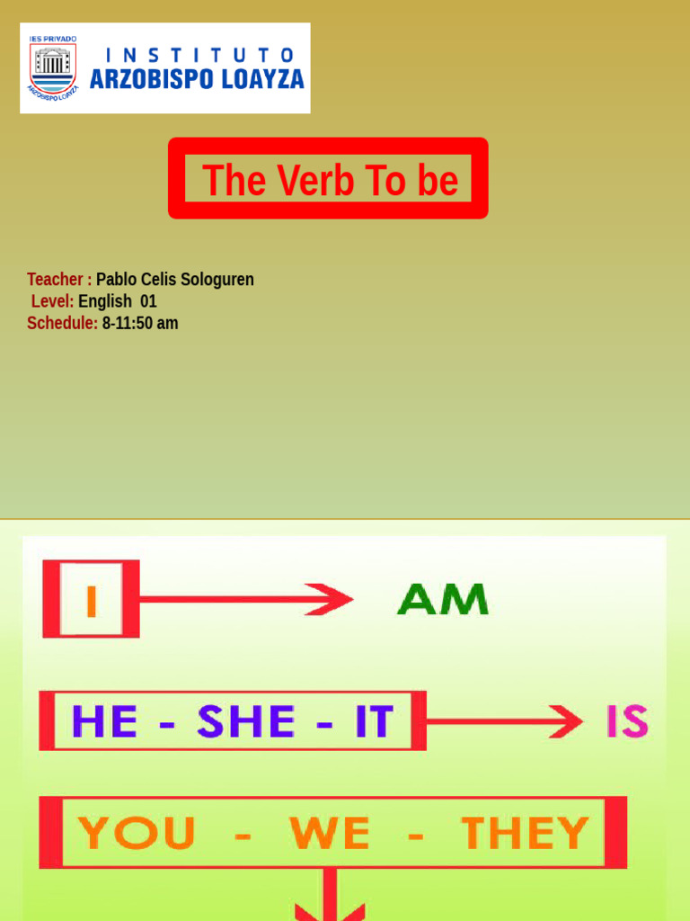 Understanding the Verb "To Be" in English | PDF | Linguistic Typology ...