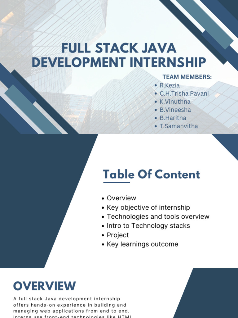 Full Stack Java Development Internship | PDF | Databases | Java Script Full Stack Java Development Internship | PDF | Databases | Java Script