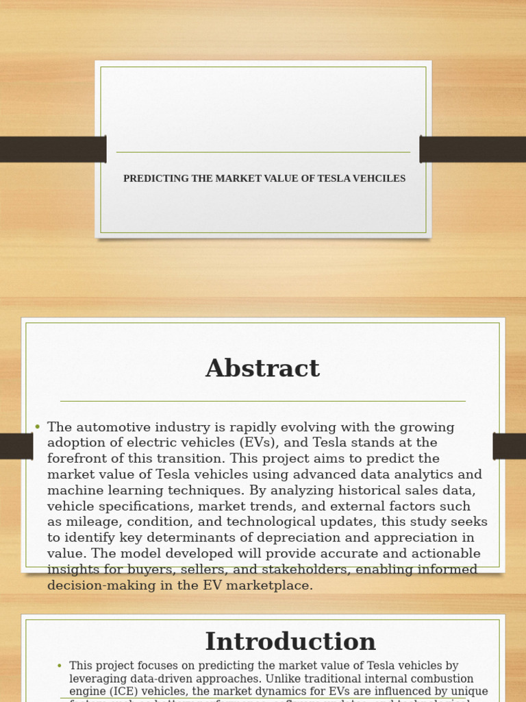 Tesla Vehicle Value Prediction Insights | PDF | Machine Learning ...