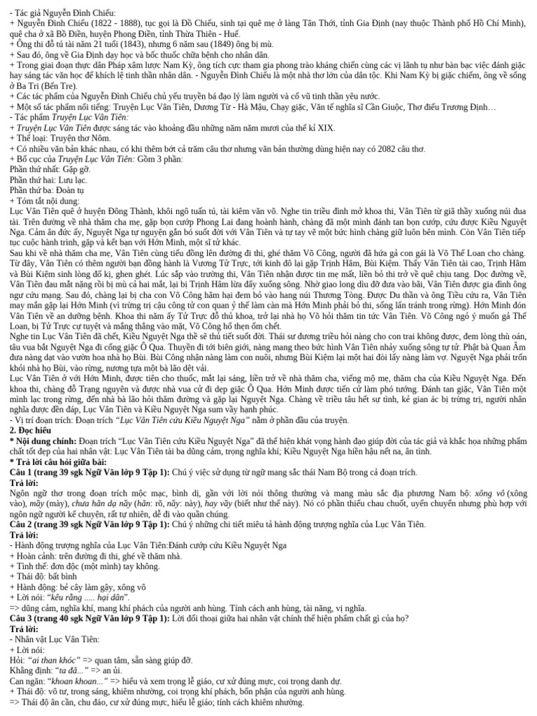 L C Vân Tiên | PDF