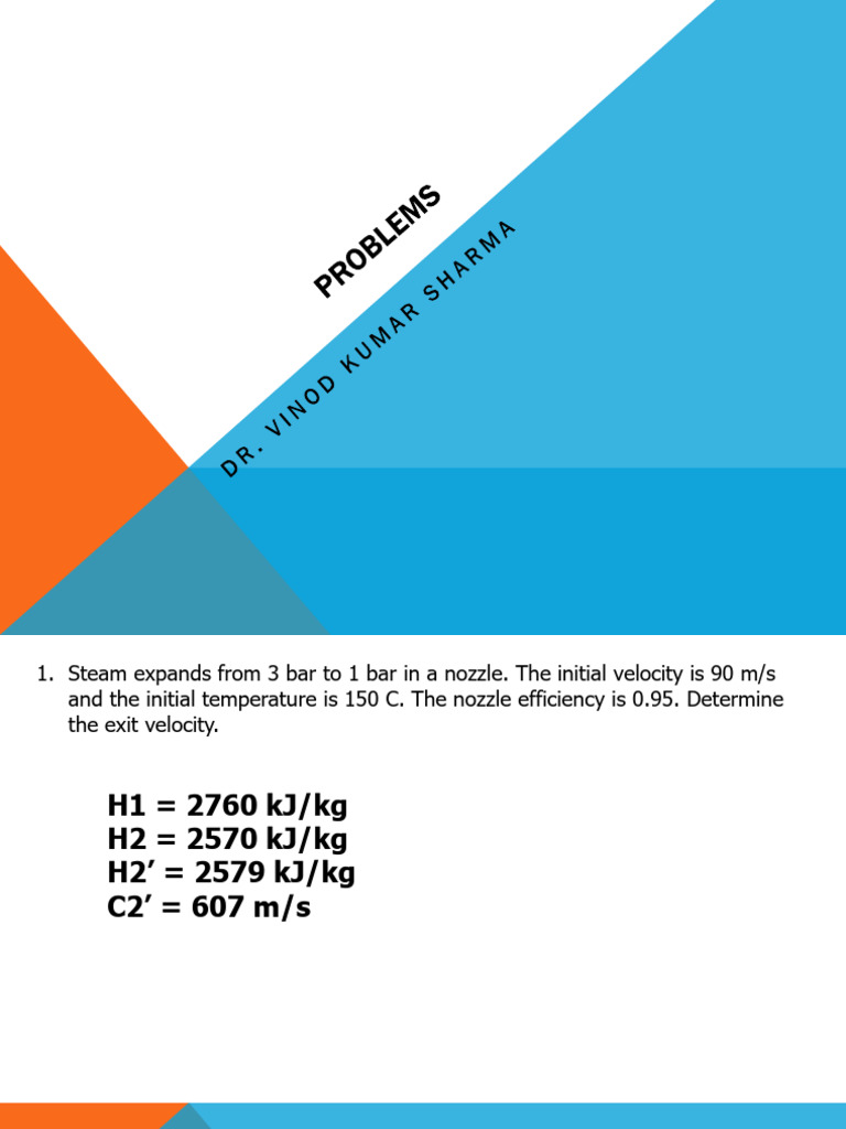 11 Nozzles Problems PDF Nozzle Turbine