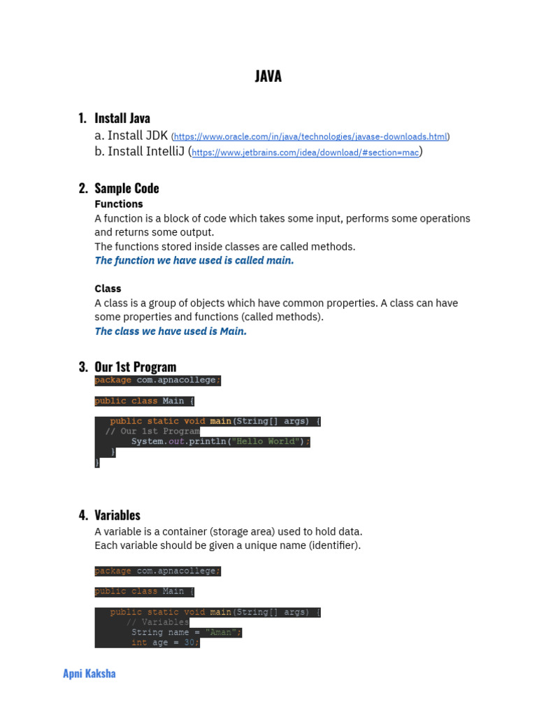 Java Notes | PDF | Parameter (Computer Programming) | Data Type Java Notes | PDF | Parameter (Computer Programming) | Data Type