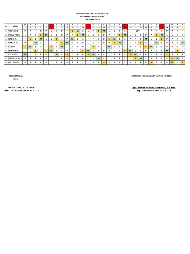 Jadwal Apotek 2024 Okt Ok Ok | PDF