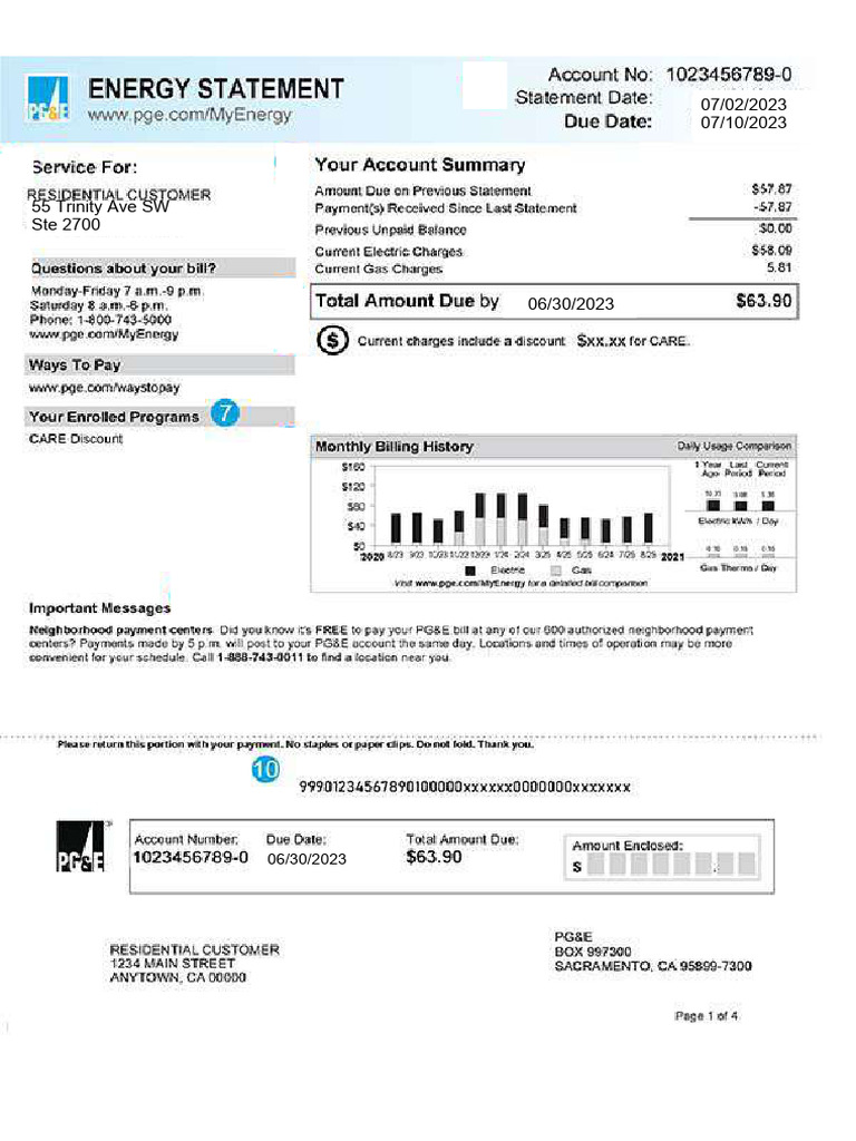 PGE Energy Statement p1 1 | PDF