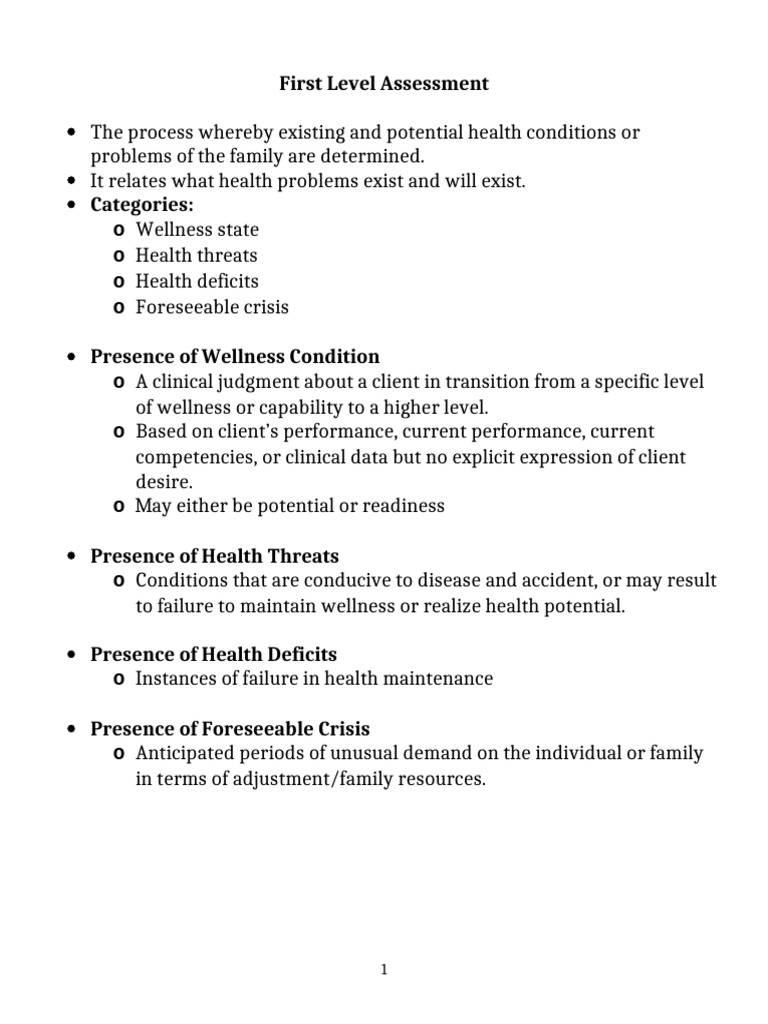 Family Health Assessment Guide | PDF | Knowledge | Risk