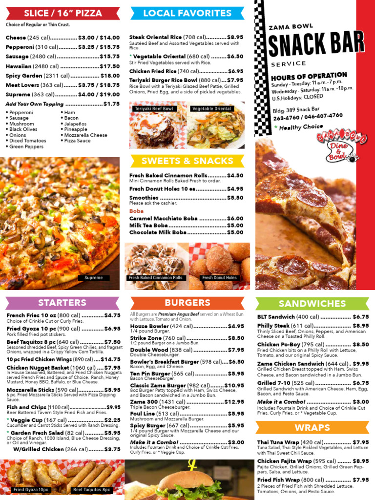 Snack Bar Menu-Trifolds | PDF | Hamburgers | American Cuisine