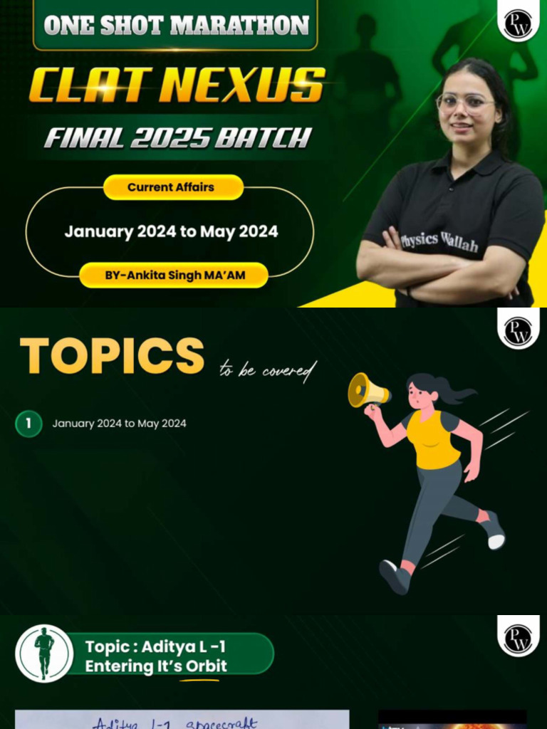 Lect 1 January 2024 To May 2024 One Shot Marathon CLAT Nexus Batch | PDF