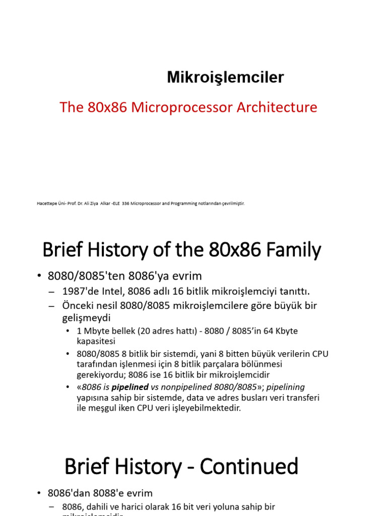 Week5 - The 80x86 Microprocessor Architecture | PDF